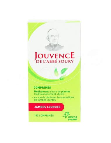 Jouvence de L abbé Soury jambes lourdes Flacon 180 comprimés Archange