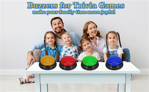 Aoenn 4 Pack Buzzers For Trivia Games Answer Buzzers For