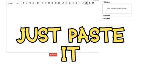 Just Paste It Δωρεάν Web εφαρμογή για διαμοιρασμό μορφοποιημένου κειμένου