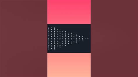 Shorts🔥 Javacode 👨‍💻 Javapatternprogram 📒 Print Numbers 1 To 8 ⏩