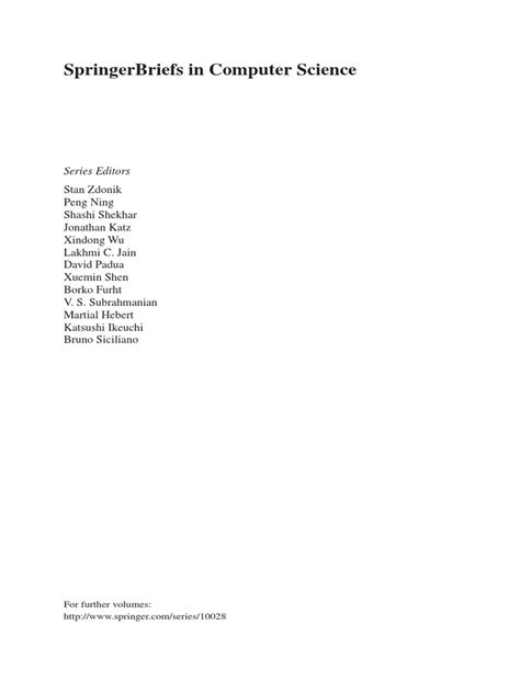 Springerbriefs In Computer Science Series Editors Pdf Cryptography Public Key Cryptography