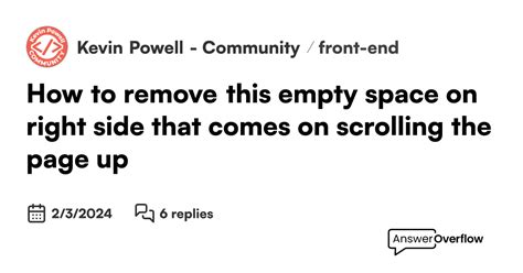 How To Remove This Empty Space On Right Side That Comes On Scrolling