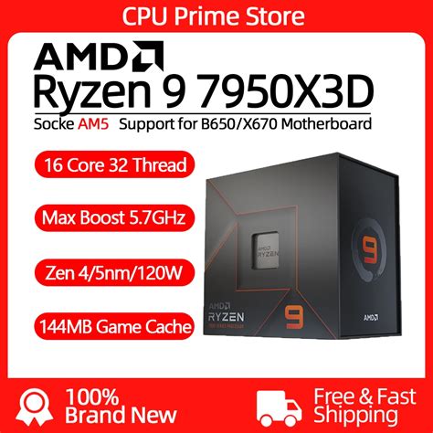 Kit Para Processador AMD Ryzen 9 7950X3D Vers O CPU Box N Cleo 16 32