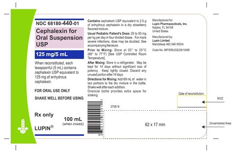 Cephalexin Suspension Package Insert