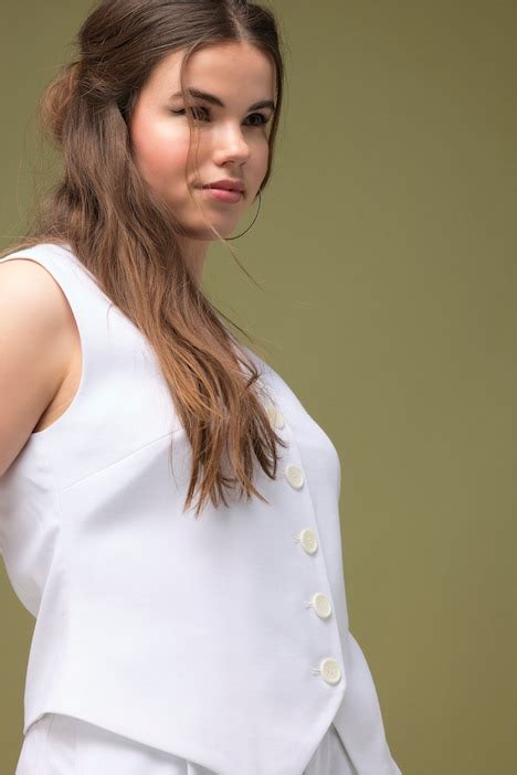 Suit Style Vest Snow White Ulla Popken