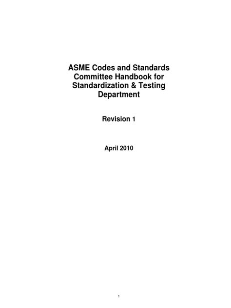 Asme Handbook Pdf Committee Standardization