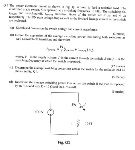 solved q 1 the power electronic circuit as shown in fig ql