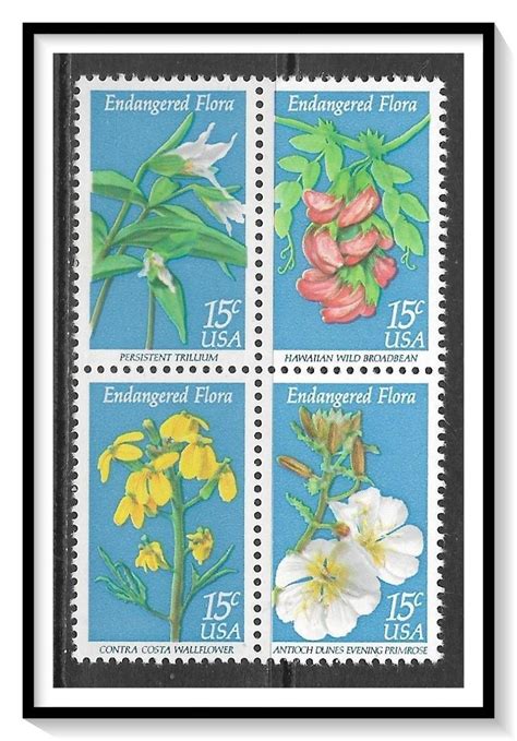 Us Flowers Block Mnh United States General Issue Stamp