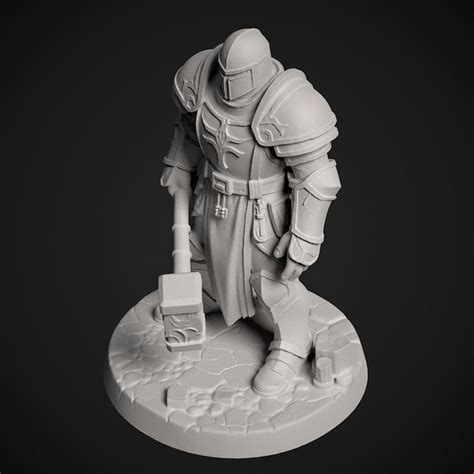3d Printable Holy Paladin By Iron Mesh 3d