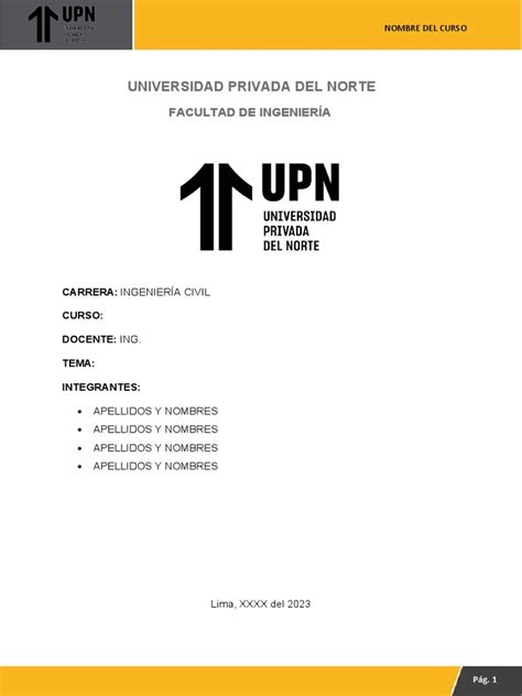 Plantilla Word Trabajos Upn 2023 Pdf