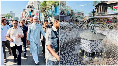 Asaduddin Owaisi Ne Kiya Gulzar Houz Fountain Ka Ifteta Old City Mein