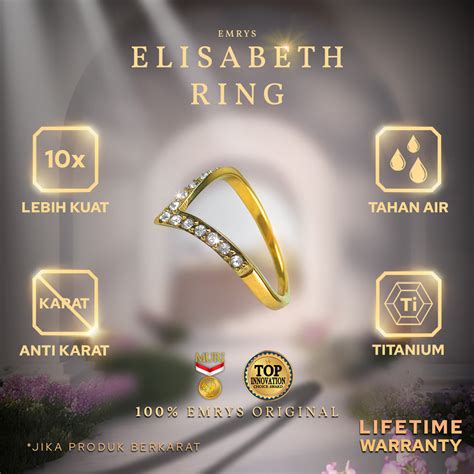 Jual Buy 1 Free 1 T Emrys Ring Elisabeth Anti Karat Cincin Titanium