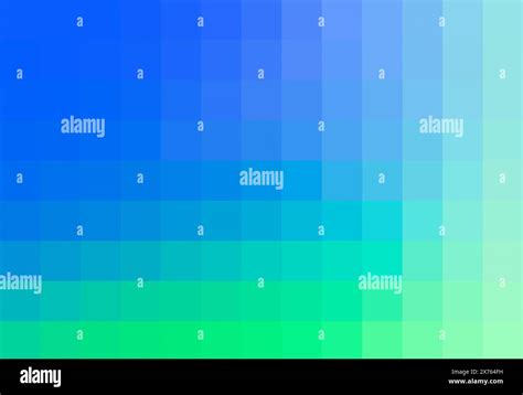 Gradient Blue Green Pixel Palette Square Mosaic Grid Abstract Colorful
