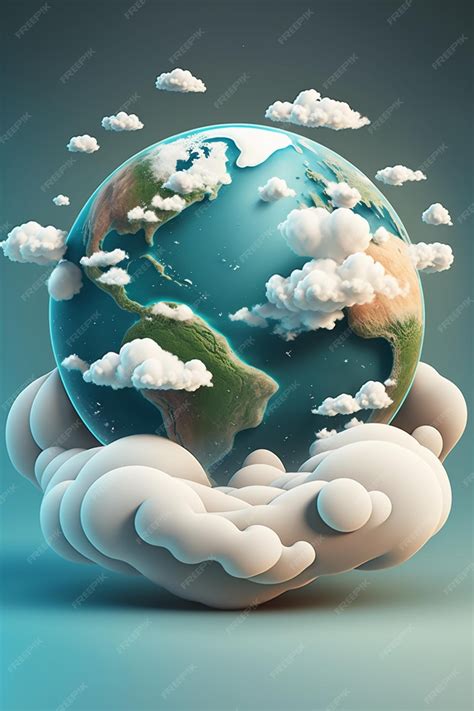 3d ультрареалистичная мультяшная иллюстрация планеты земля в окружении