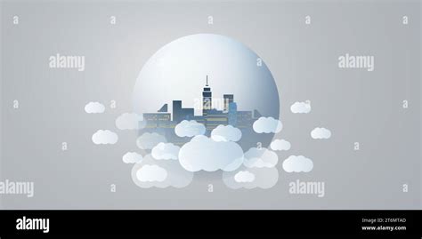 Blue Grey And White Smart City Cloud Computing Design Concept With