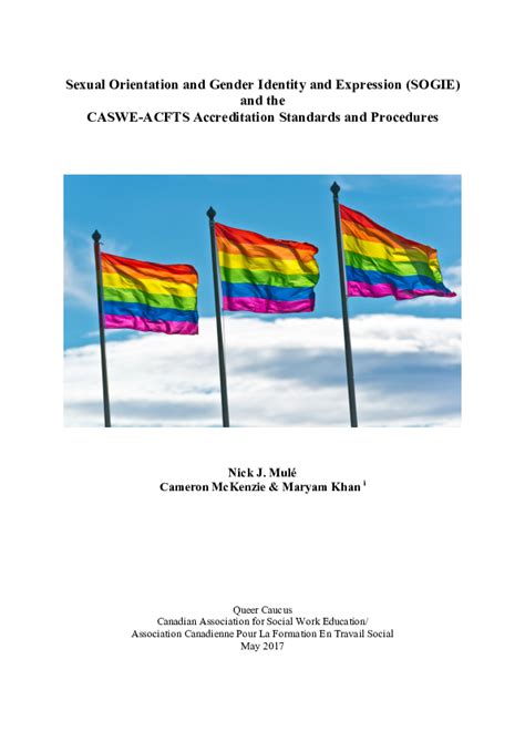 Pdf Sexual Orientation And Gender Identity And Expression Sogie And The Caswe Acfts