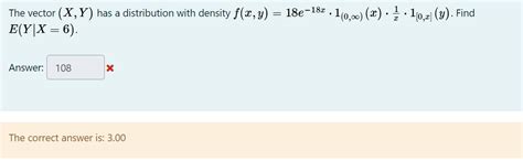 Solved The Vector Xy Has A Distribution With Density