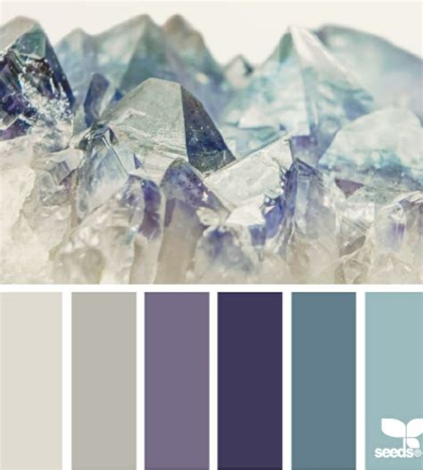 Crystal Color Scheme Blue Gray And White With Ice Crystals