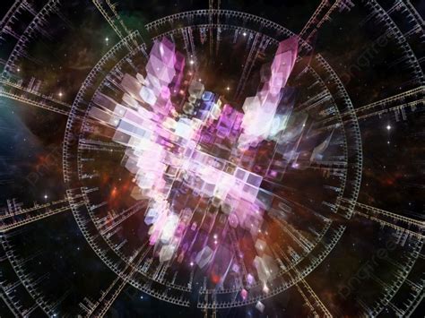 Explosive Technology Bright Math Generated Abstract Radial Elements To