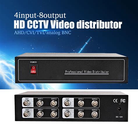Wholesale 4 8ch Ahd Video Distributorsplitter Bnc 4 Input 8 Output