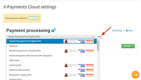 XP Cloud PayPal Payment Pro Payflow API X Payments Help