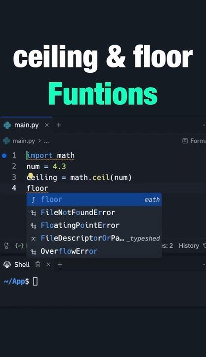 Ceil And Floor Functions In Python Softlinks Python Programming