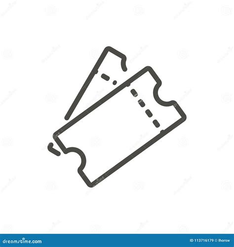 Vector Del Icono Del Boleto Línea Símbolo Del Boleto De La Rifa