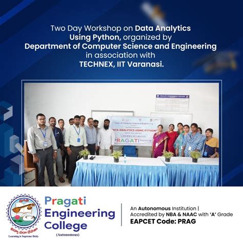 Pragati Engineering College On Linkedin Workshop