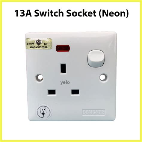 13a 3 Pin Switch Socket 13a Switches Wall Switch Wall Socket Soket