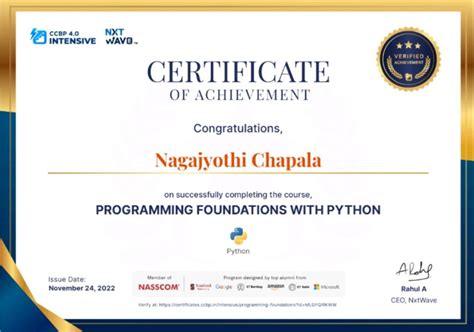 Nagajyothi Chapala On Linkedin Nxtwave Rahulsir Python Programming
