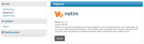 Setup Registrar Module In Blesta Netim Support