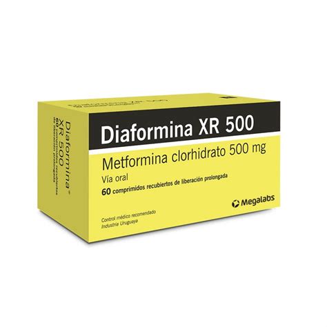 DIAFORMINA XR 500 Mg X 60 Comprimidos Megalabs