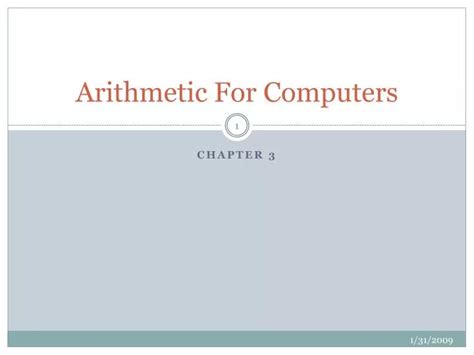 Ppt Arithmetic For Computers Powerpoint Presentation Free Download