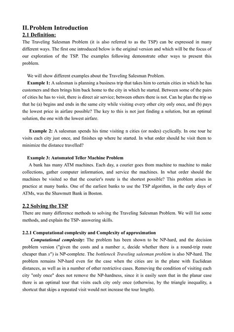 Traveling Salesman Problem Pdf