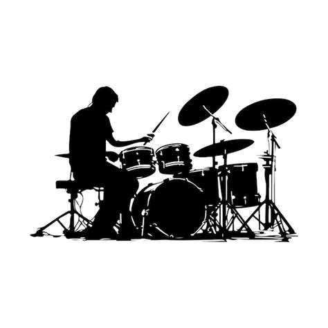 Premium Vector Drummers Silhouette Vector Music Concert Vector