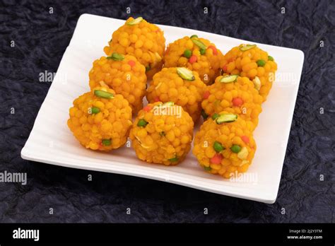 Jodhpuri Bundi Laddu Also Called Tiranga Boondi Ladoo Mithai Is Made Of