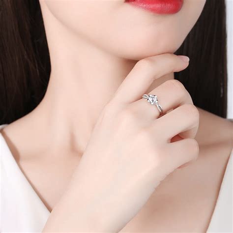 【nhẫn Bạc Nữ đính đá Cz Hình Hoa đào Holland Lili104823 】 Lilivn
