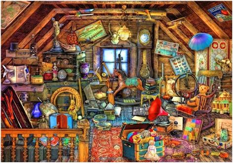 Bluebird Puzzle Hidden Object Attic Teile Wimmelbild Dachboden Amazon De