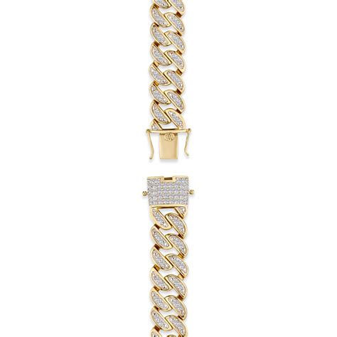 21 Inch Havana Cuban Lab Diamond Necklace 800ct Set In 18k Gold
