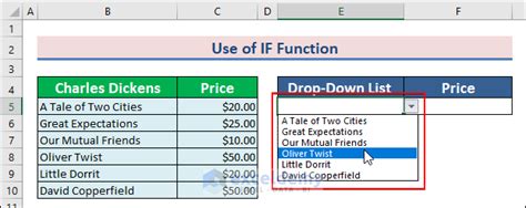 Excel Formula Based On Drop Down List Suitable Examples