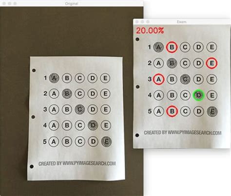 Bubble Sheet Multiple Choice Scanner And Test Grader Using Omr Python And Opencv Pyimagesearch