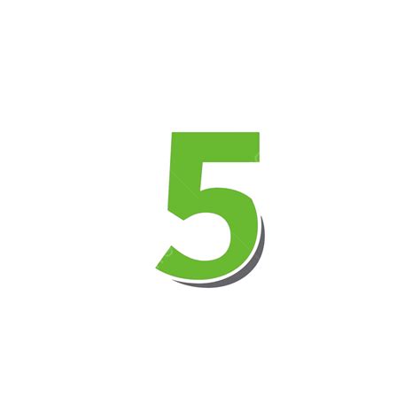 Number 5 Logo Icon Design Concept Origami Mosaic Black Vector Origami