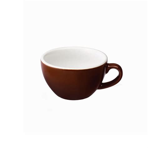Egg Brown 150 Ml Flat White Cup And Saucer Barista Pro