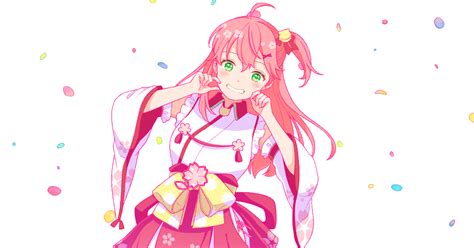 さくらみこ にゃっはろー 梅田みさのイラスト Pixiv