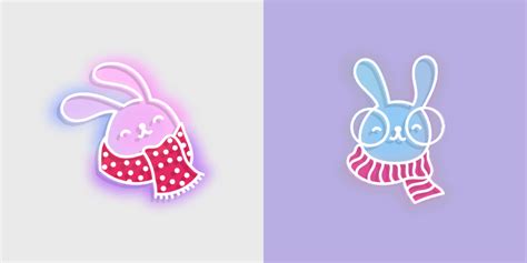 Cute Cursor Pack With Neon Bunnies Cursor Pack Unique And Free Custom Cursors