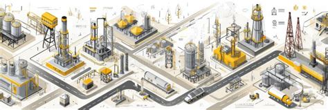Isometric Illustration Of Refinery Infrastructure Showcasing Modern Design And Operational