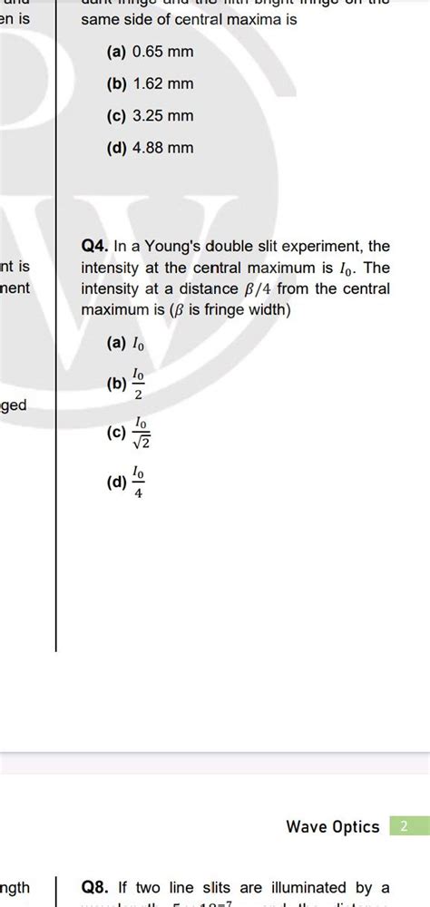 Same Side Of Central Maxima Is Filo