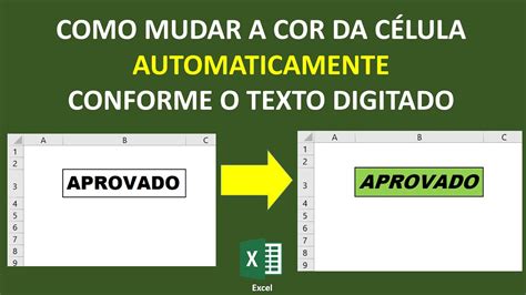 Mudar De Cor Conforme A Palavra Digitada Excel Youtube
