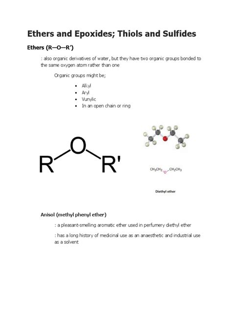 Ethers And Epoxides Thiols And Sulfides Pdf Ether Thiol