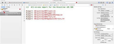 Ios81 Why I Am Getting An Error Braintree Apih File Not Found Stack Overflow